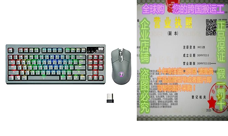 ZJFKSDYX MK87 2.4G Wireless MechAnicAl RGB KeyBOArd And M-Taobao