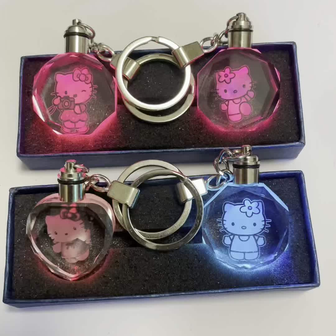 Custom Cute Cartoon 3d Hello Kitty Keychain Car Accessories Bag ...