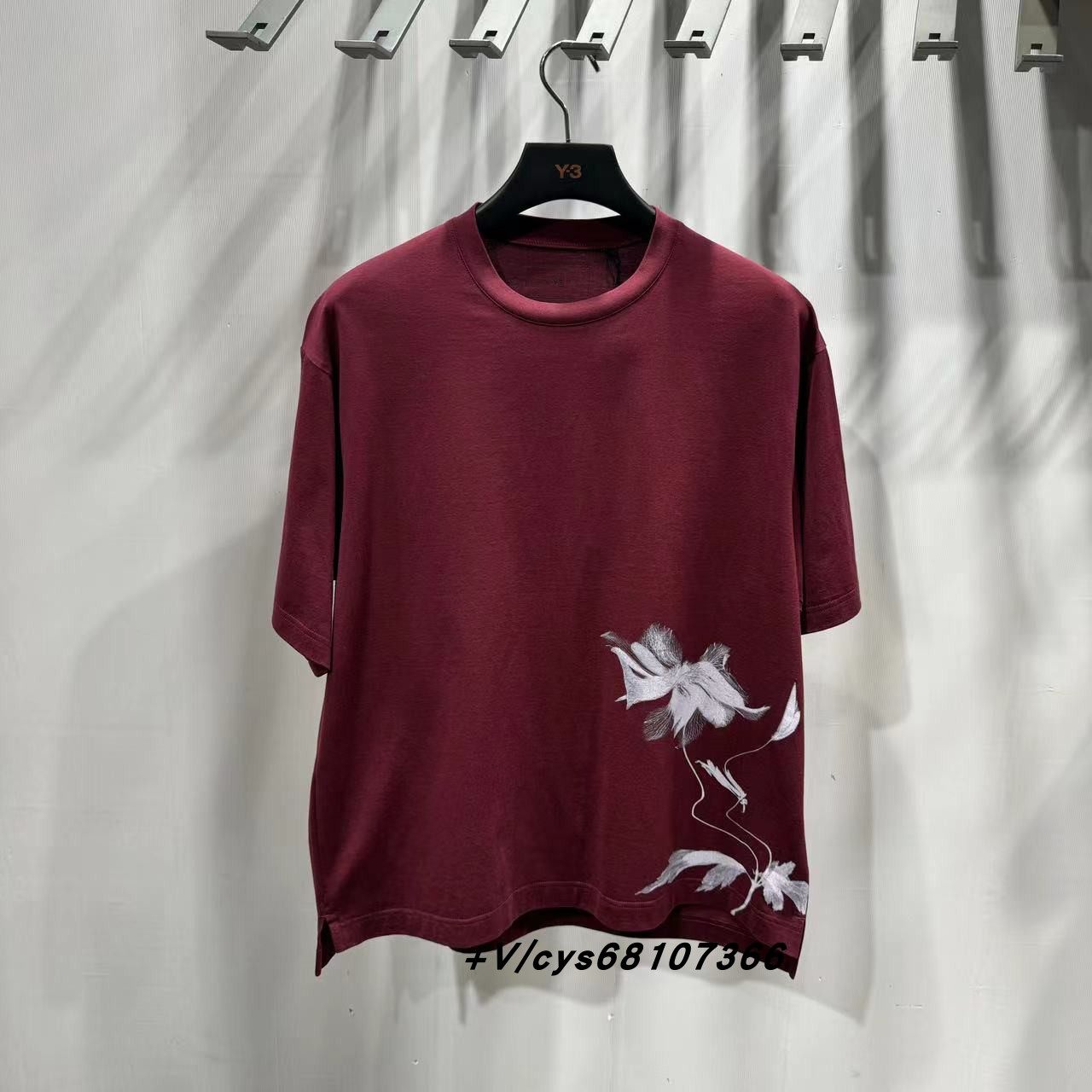 Y-3正品代購 情侶圓領花卉圖案印花短袖T恤IV7743/JD9257/IN4349-Taobao