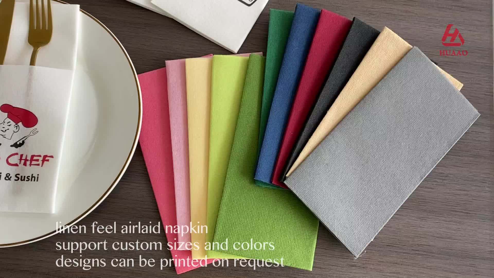 Free Sample Airlaid Color Paper Napkins Custom Dinner Napkins Dining ...