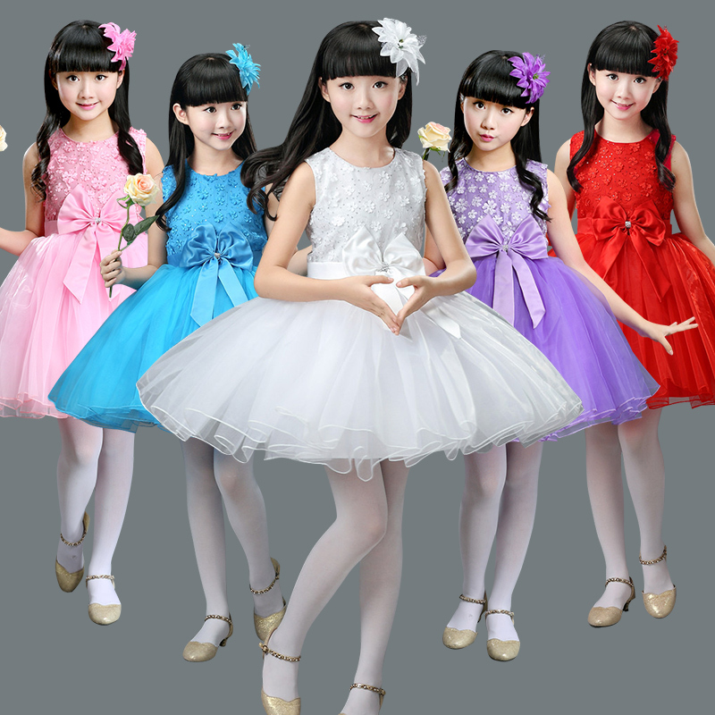 girls princess ballet chorus dresses Children day performance Dress ...