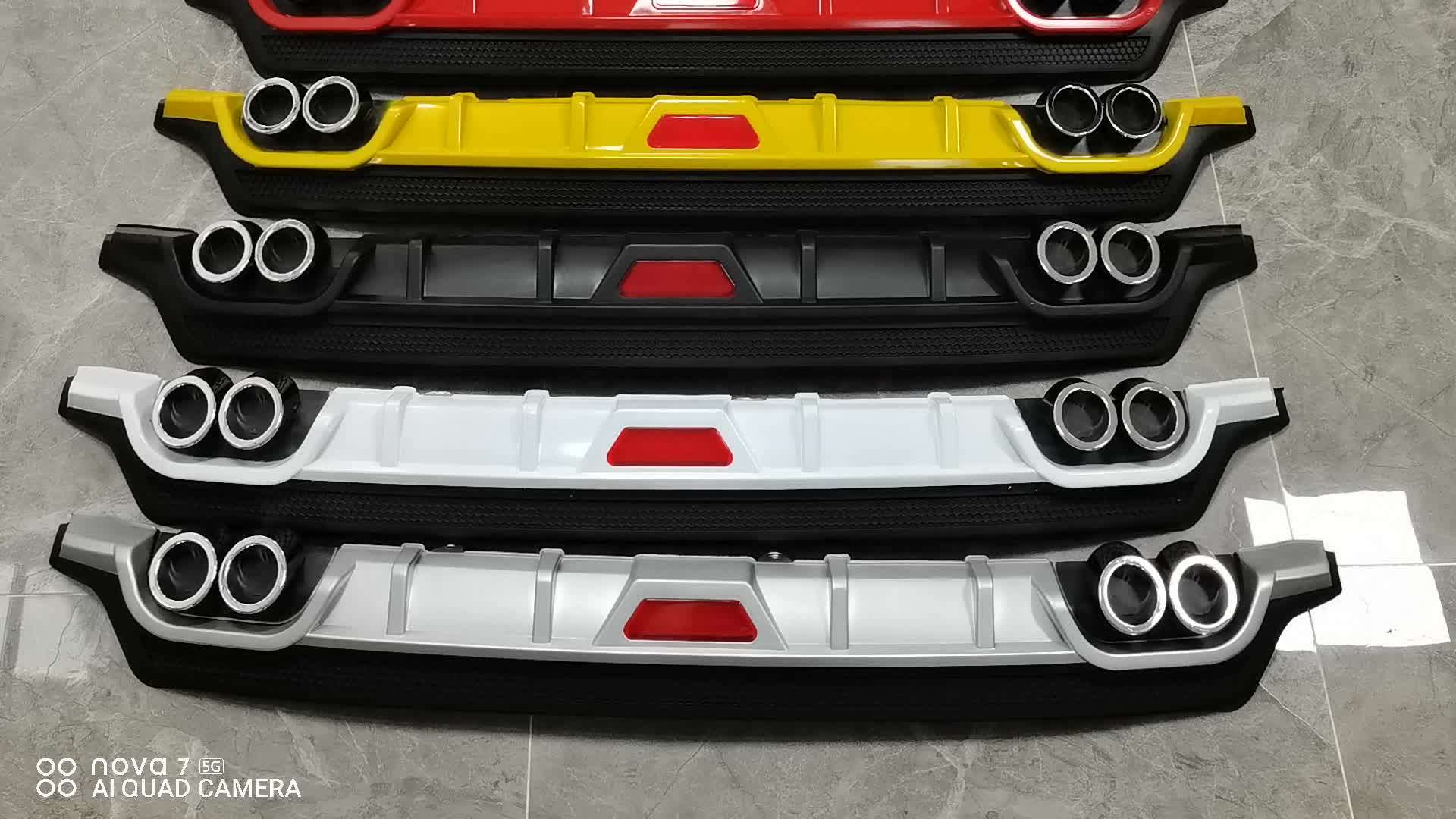 Automotive Rear Bumper Lip With Exhaust Tip Pp Plastic Lip Rear Lip ...