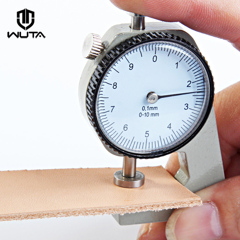 [USD 16.88] Leather mechanical thickness gauge flat head thickness ...