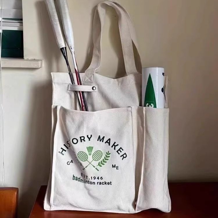 High-end portable badminton racket bag 🎈 - large capacity canvas ...