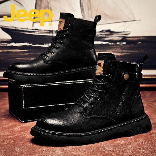Jeep Jeep Martin Boots Men's Shoes Summer 2025 New Genuine Leather Snow ...