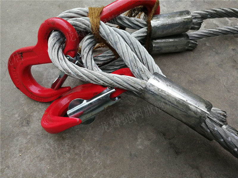 压制镀锌钢丝绳吊索具起重钢丝绳索具可定制吊具插编双扣钢丝绳-阿里巴巴