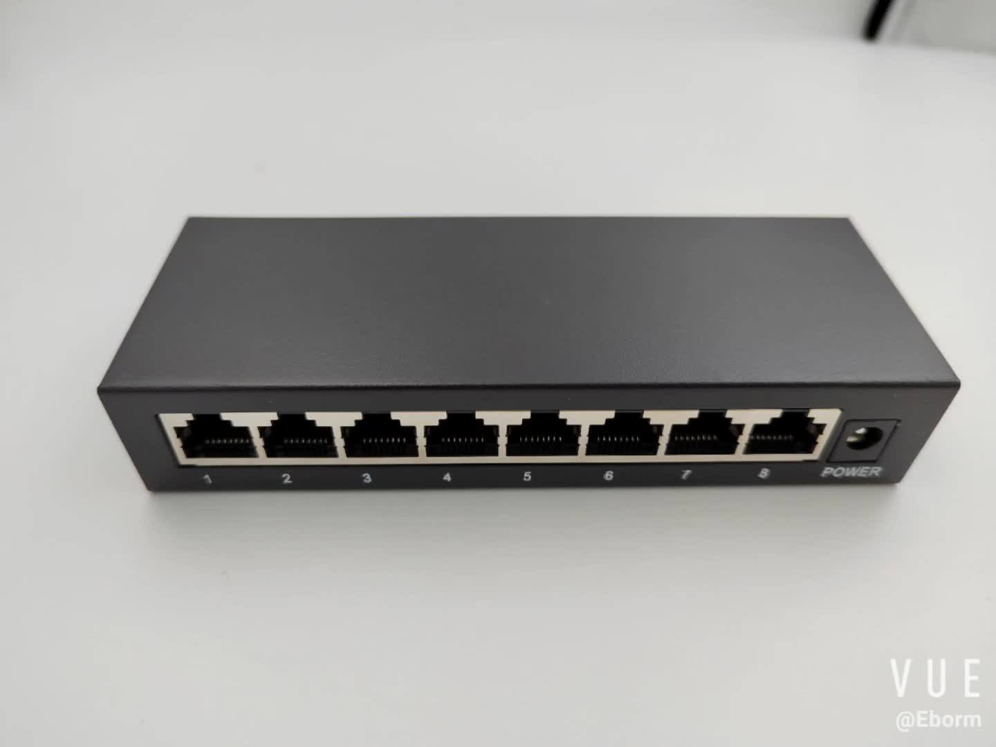 8 Port Gigabit Unmanaged Ethernet Network Switch Plug And Play Fanless ...