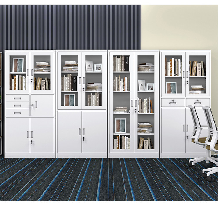 钢制办公室文件柜铁皮柜财务凭证柜带锁储物资料档案柜书柜矮柜子-阿里巴巴