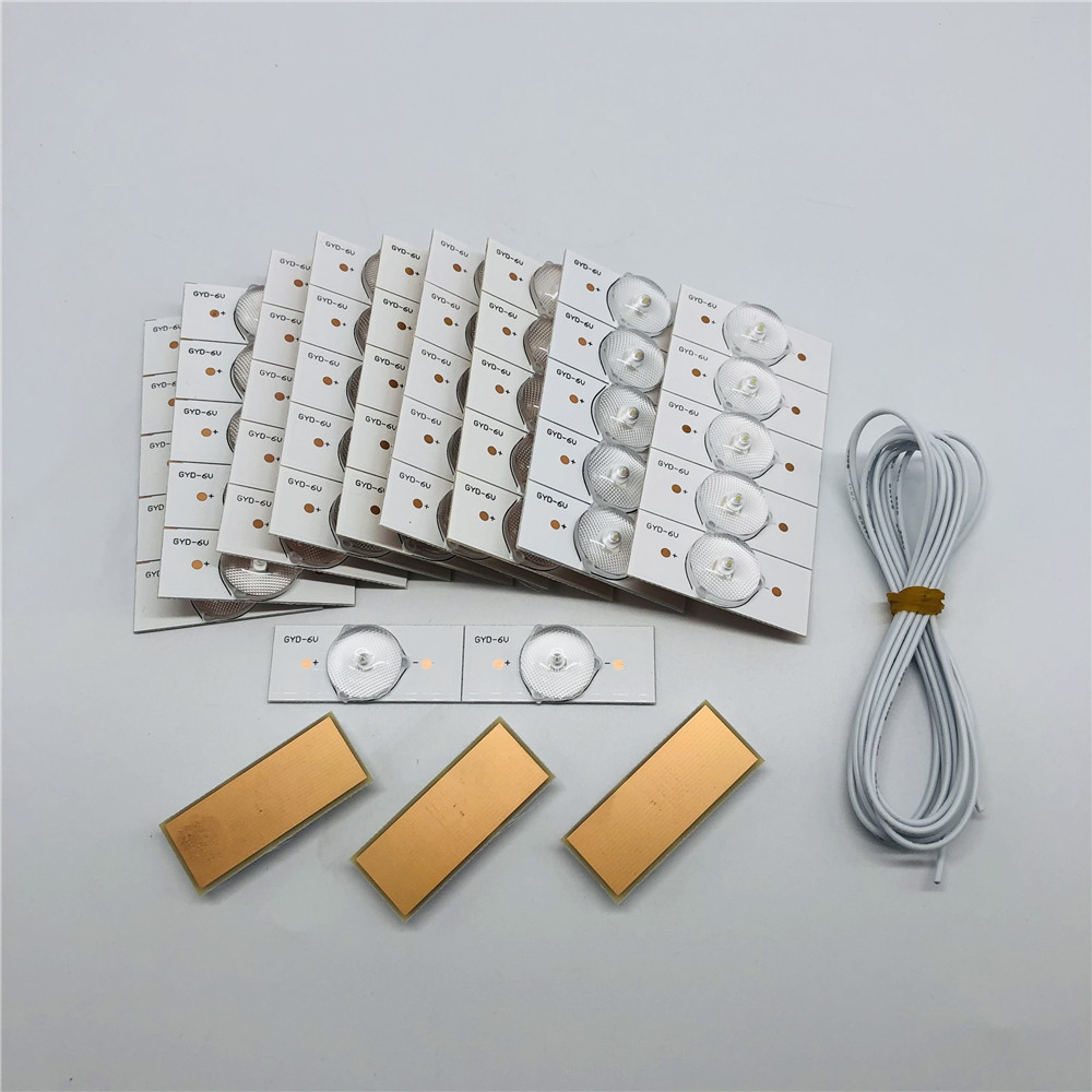 6V lens type LED lamp bead particle light bar LCD TV TV rear projection ...