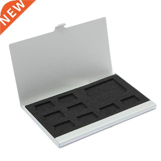 9 Micro-SD/SD Memory Card Storage Holder Box Protector Metal