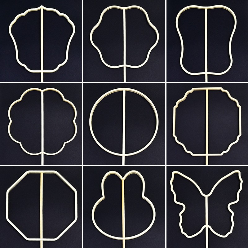 蚕丝扇骨架｜古风团扇DIY神器！双孔实木框+异形设计太绝了 -儿童口风琴-淘宝百科网