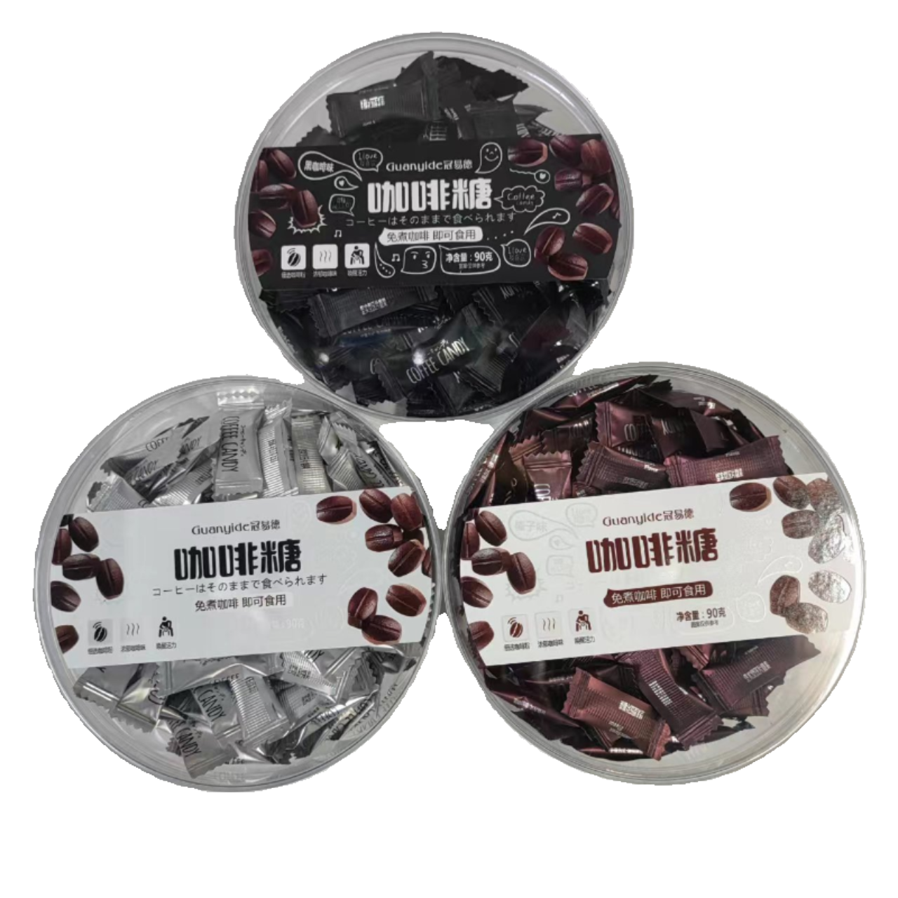 冠易德黑咖啡糖果榛子原味90g盒装青年运动吃货午茶休闲零食包邮-Taobao