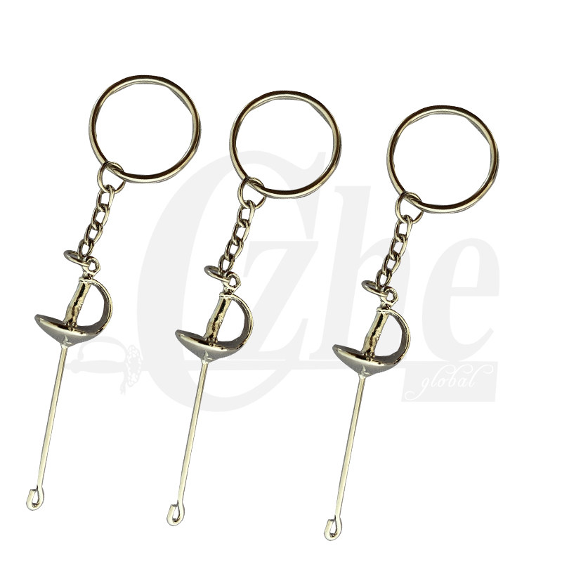 Creative personality fencing pendant fencing keychain fencing key chain ...