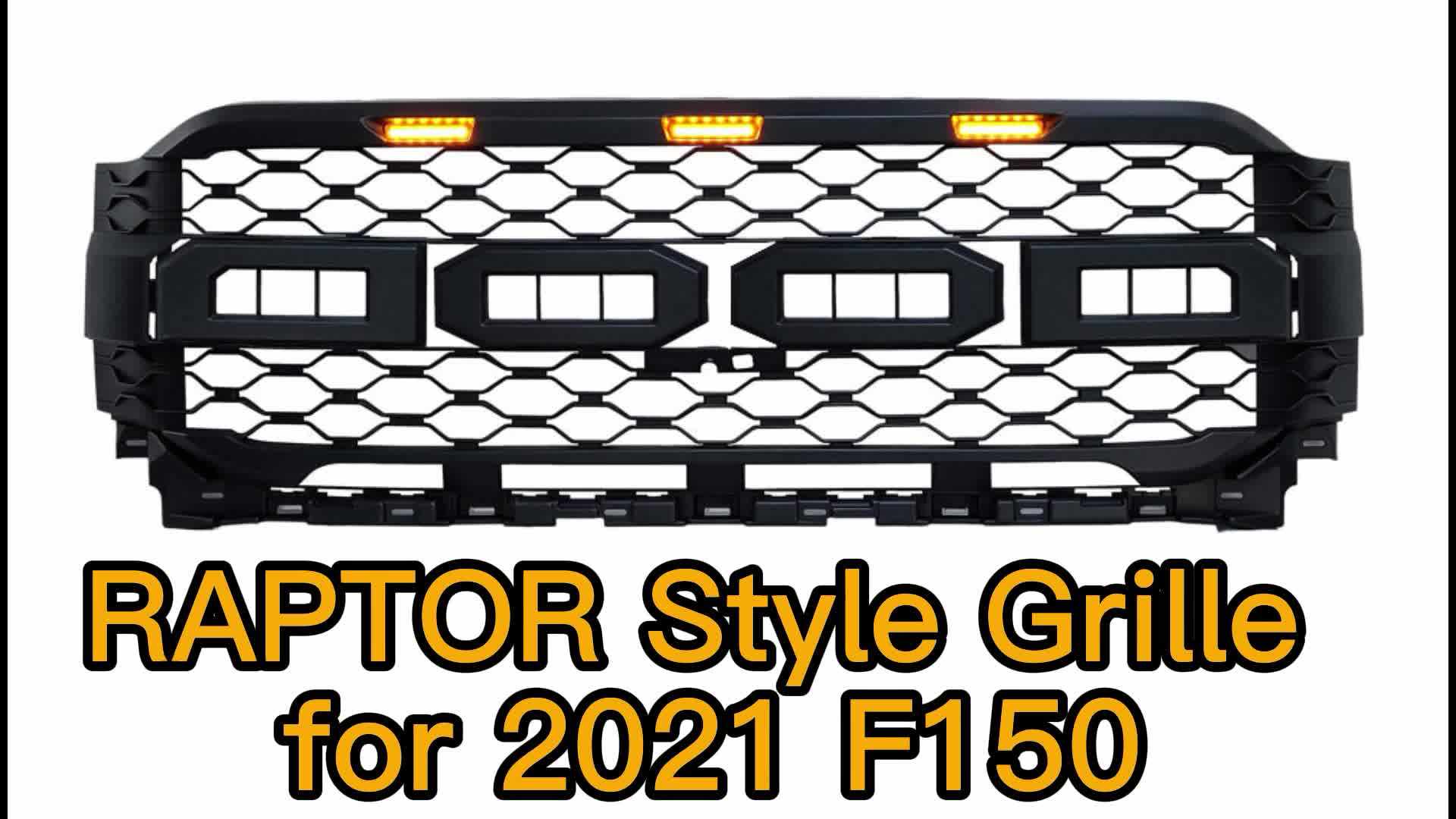 Raptor Grille Modified Grill Front Bumper Mesh Fit For Ford F150 2021 ...