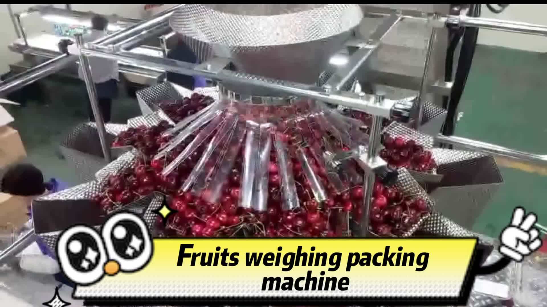 14head Multihead Combination Scales Weighing Cherry Tomato Plastic Tray ...