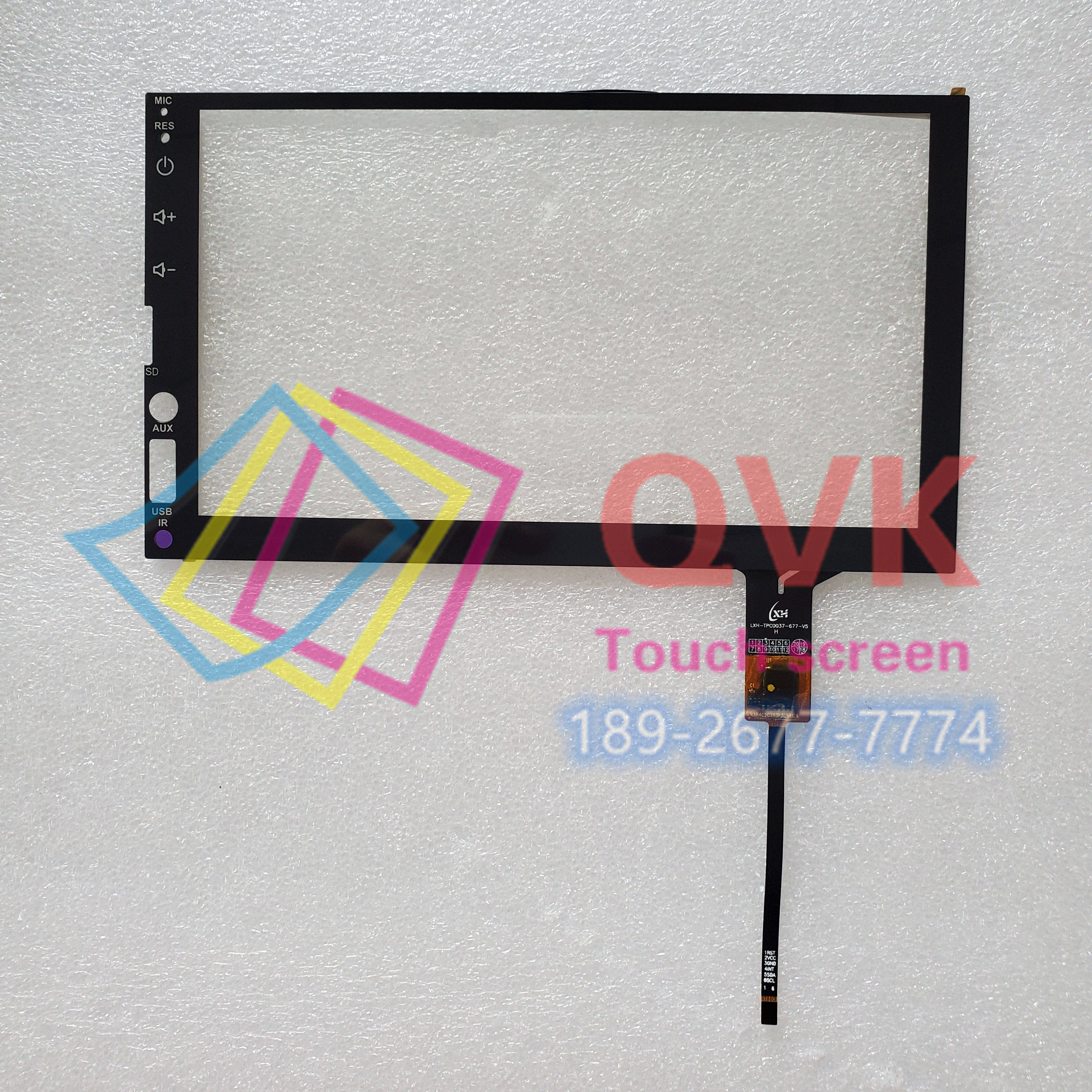 7寸GT615導航LXH-TPC0037-677-V5電容觸控屏幕USB 174X100百變MP5