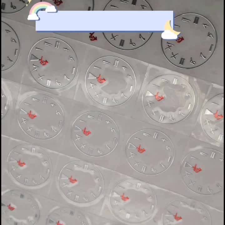 Private Label Emblems Nickel Electroforming Label Watch Dial Stickers ...