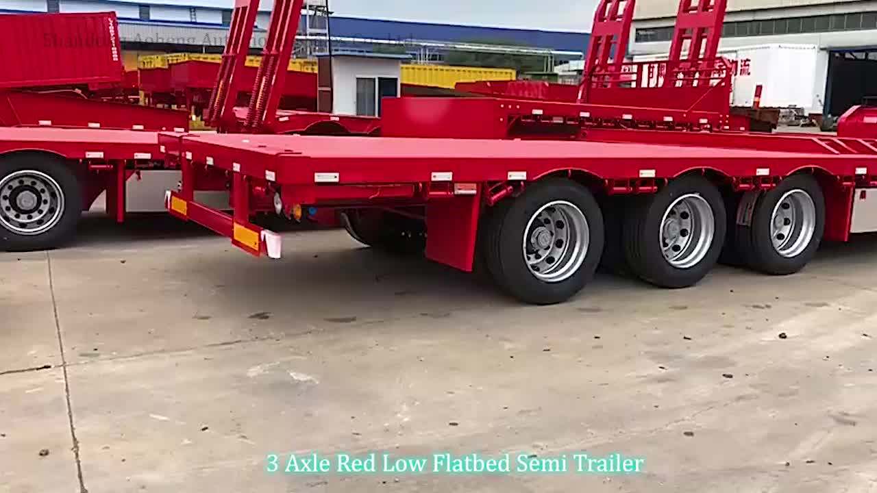 Heavy Duty Lowboy Trailer Tractor 80ton 100ton 120ton 160ton 2 Line 4 ...