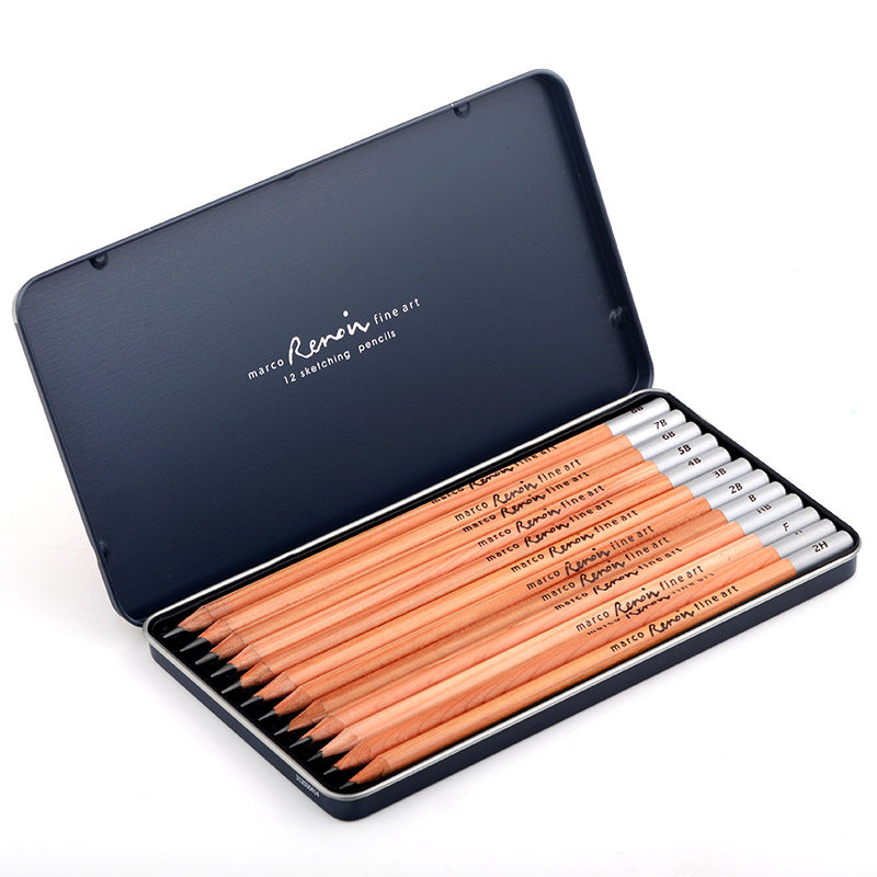 [USD 11.83] Marco Sketch Pencil Set Marc Renoir Student Sketch Painting ...