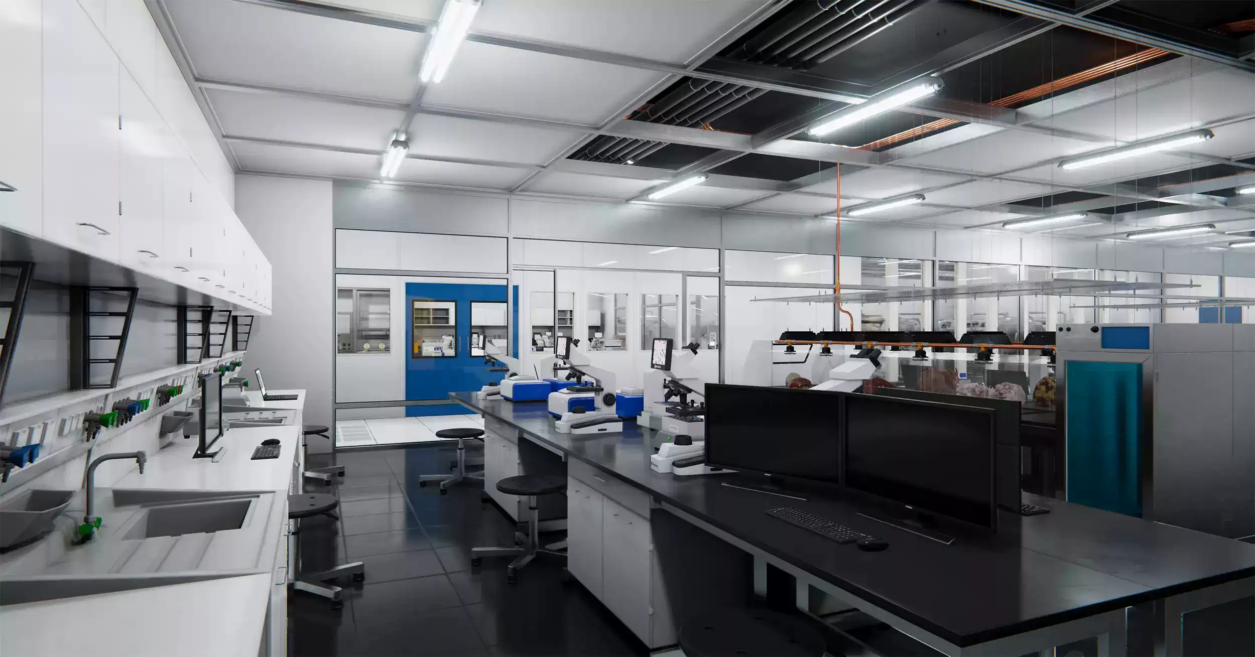 Unity Modern Laboratory 1.2 现代实验室生物研究室场景