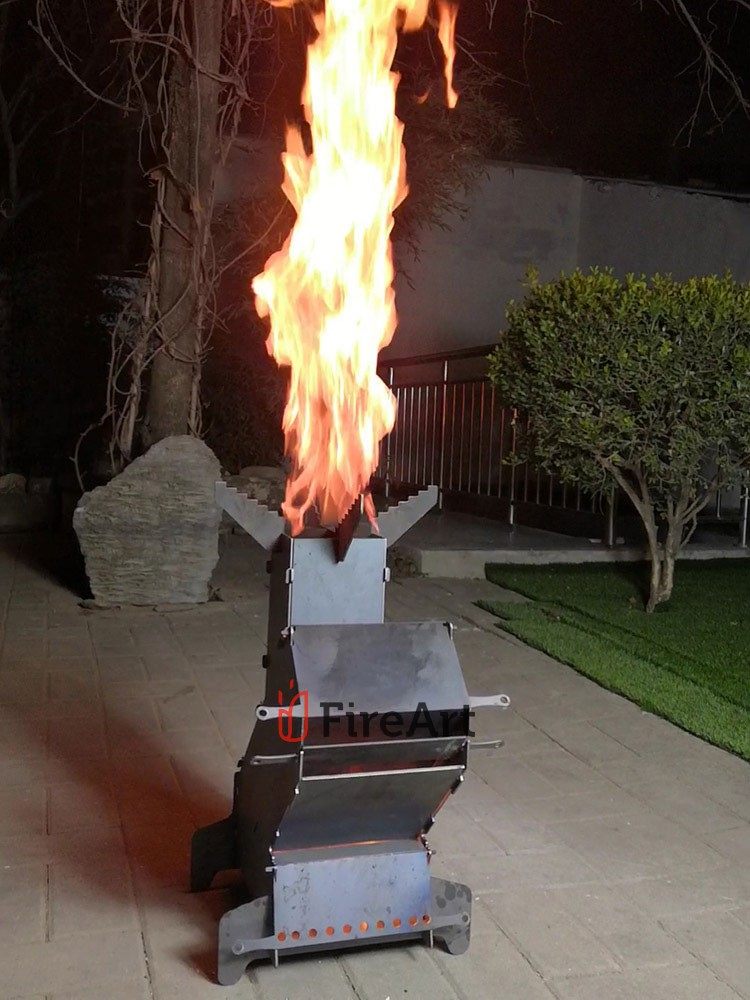 How the rocket stove outdoor wood burning stove, a portable large ...