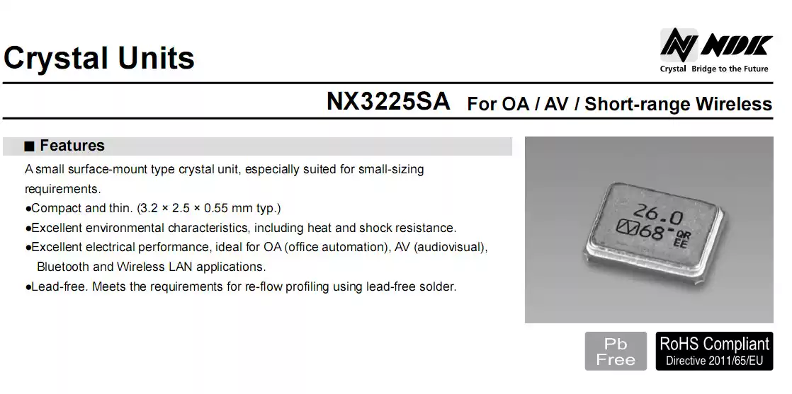 NX3225SA-27.6MHZ-EXS00A-CS13120 NX3225SA 27.600 27.6MHZ 晶振