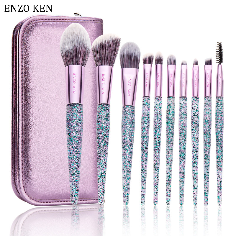 10-piece set of makeup brushes and makeup tools: 💄 A must-have handy ...