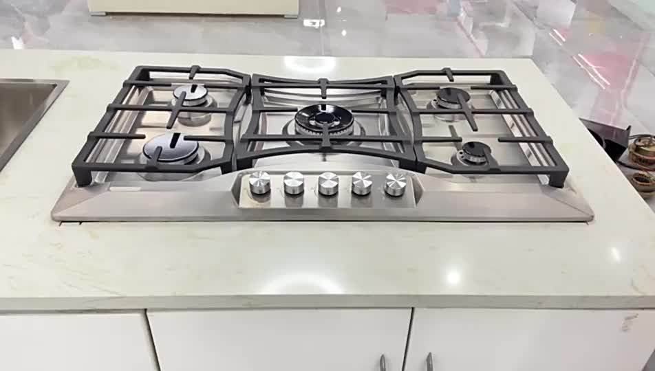 900mm Lpg Ng Portable Gas Stove Easy Cleaning Cast Iron Ss Glass Gas ...