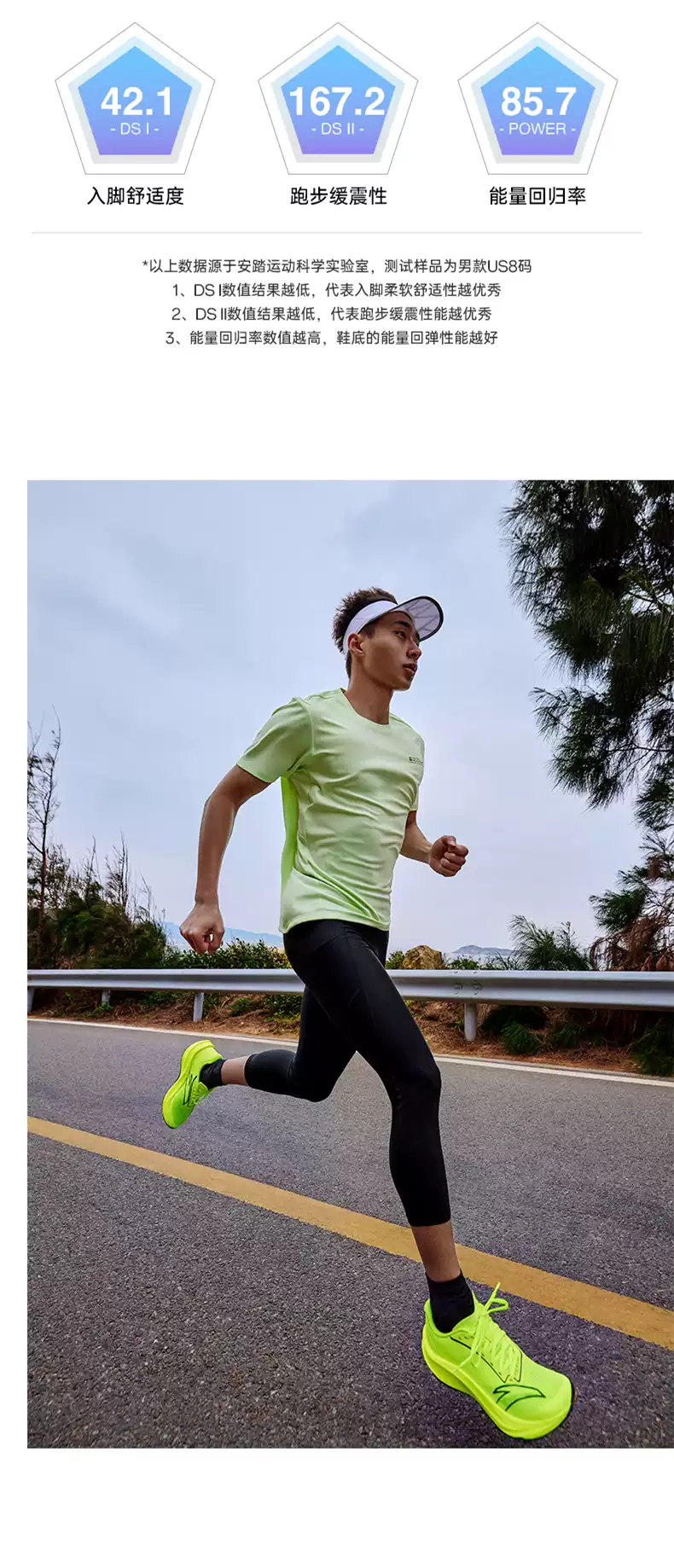 安踏柏油路霸3V丨Vibram专业竞训跑步鞋男氮科技透气缓震运动鞋子