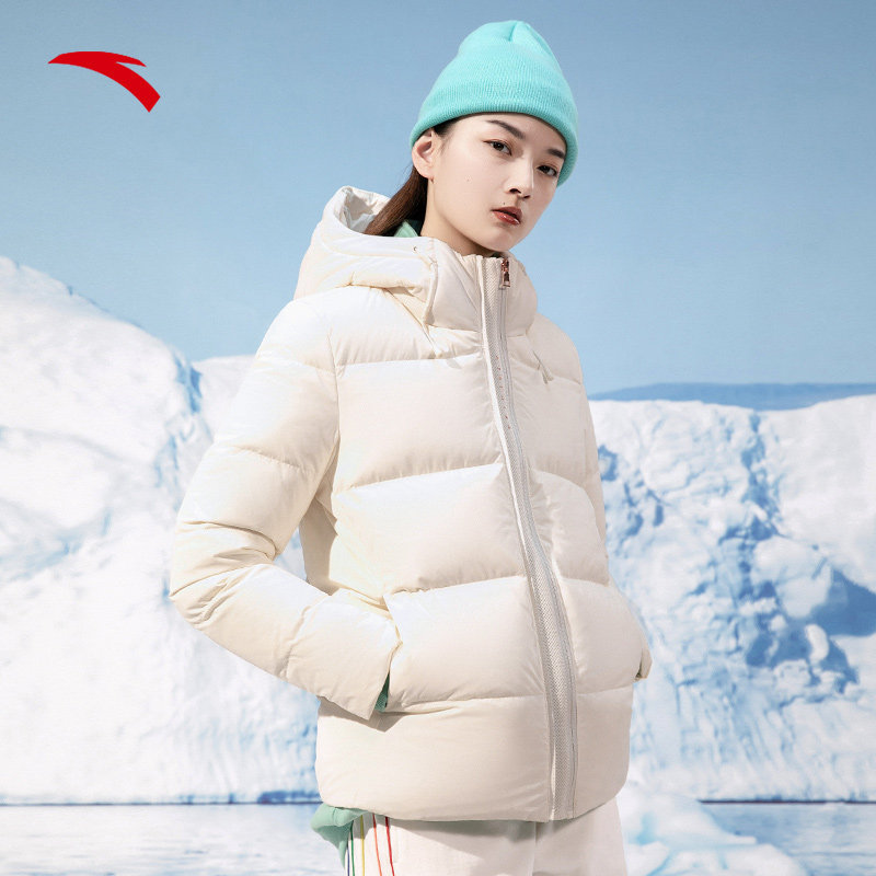 Anta hot snow down jacket / waterproof feather coat girl 2022 new short ...