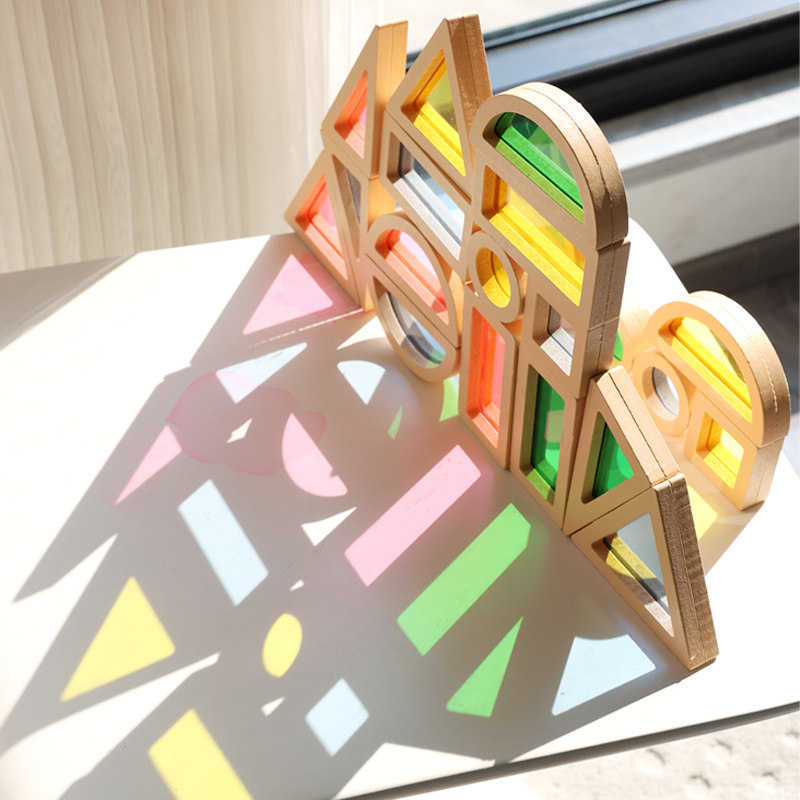 🌟 Kindergarten light and shadow area translucent building blocks ...