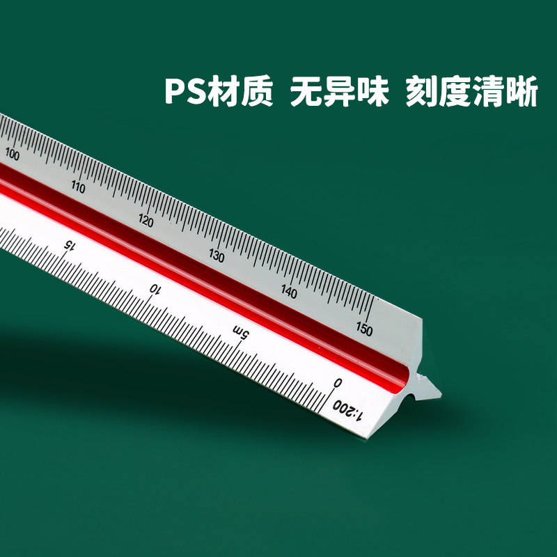 [USD 5.93] Mitsubishi Large Scale Triangle Scale Drawing Tool Meter ...