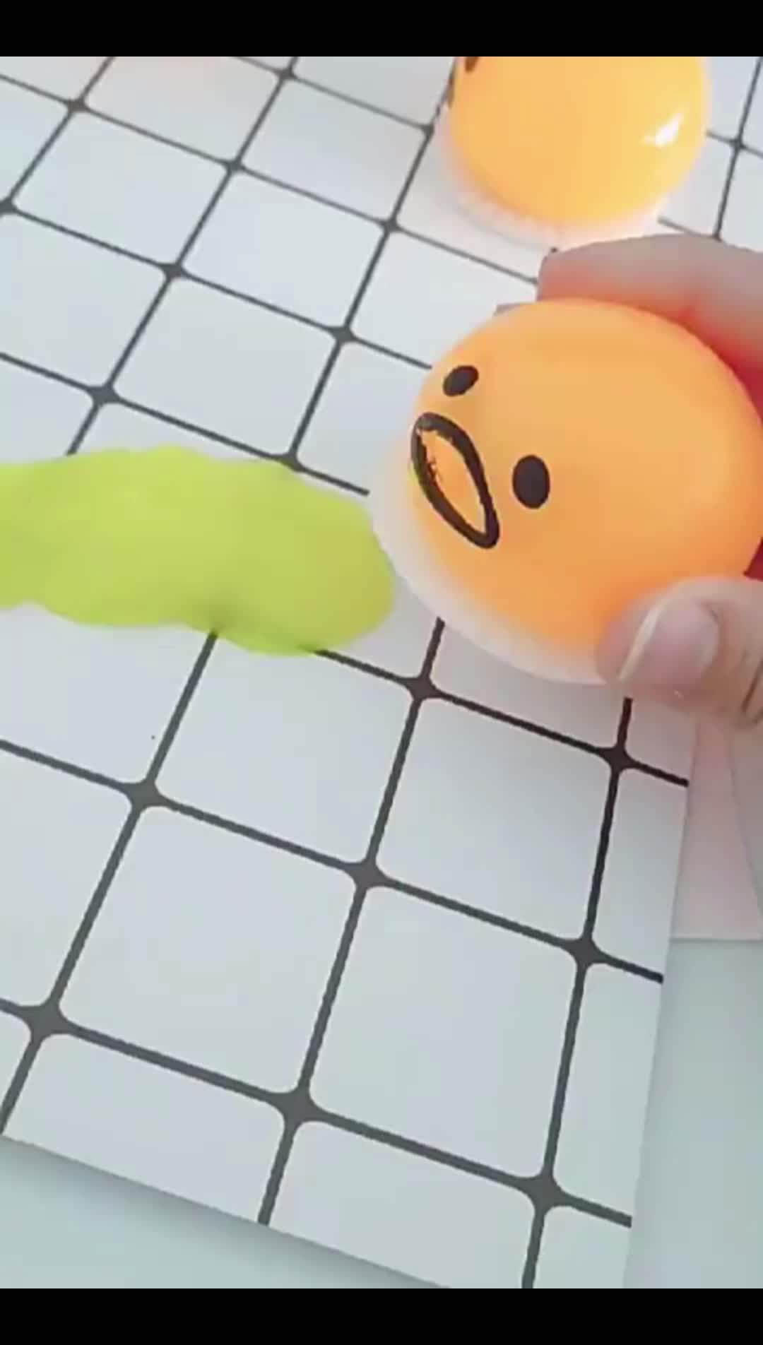 Cute Yellow Round Sucking & Vomiting Squishy Puking Ball Egg Slime Yolk ...