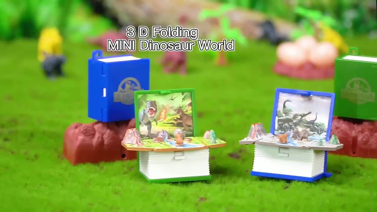 3d Foldable Cube Dinosaur Book Magnetic Coloring Toy Dinosaurs Mini ...