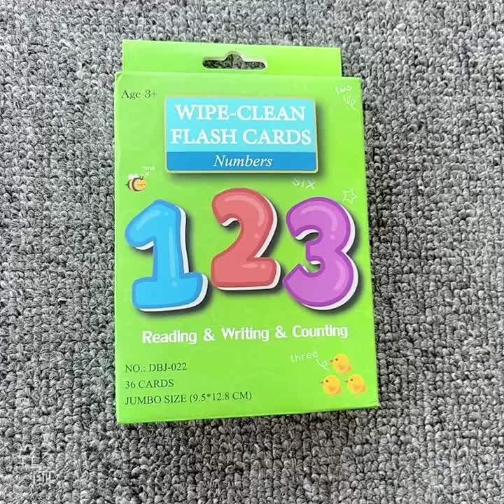 Wipe-clean Alphabet Flash Cards Learning Toy Educational Preschool ...