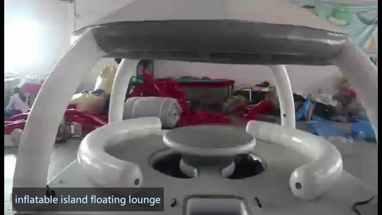 Inflatable Floating Sun Deck Floating Island Lounge Party Leisure ...