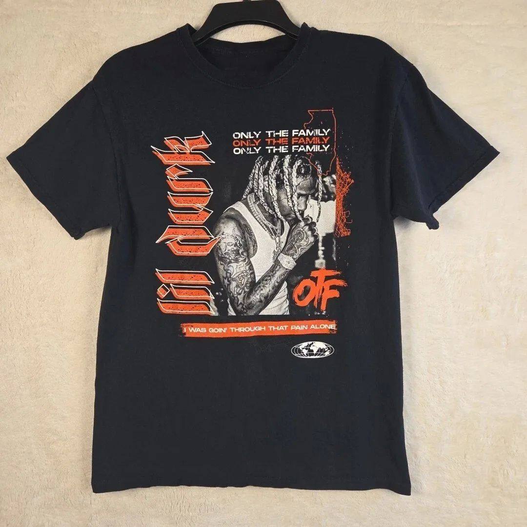 Lil Durk Tee T-Shirt Black Graphic Print: 把街头潮流穿在身上！🔥-孕妇瑜伽背心-淘宝好物网