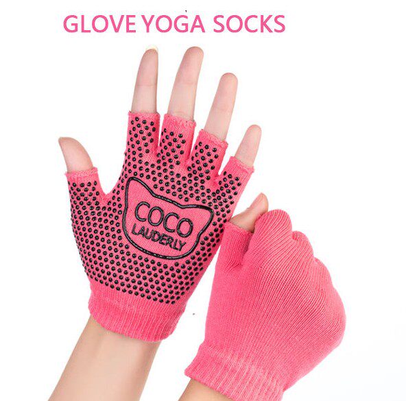 🔥 Yoga gloves recommended | Five-finger non-slip cotton gloves help you ...