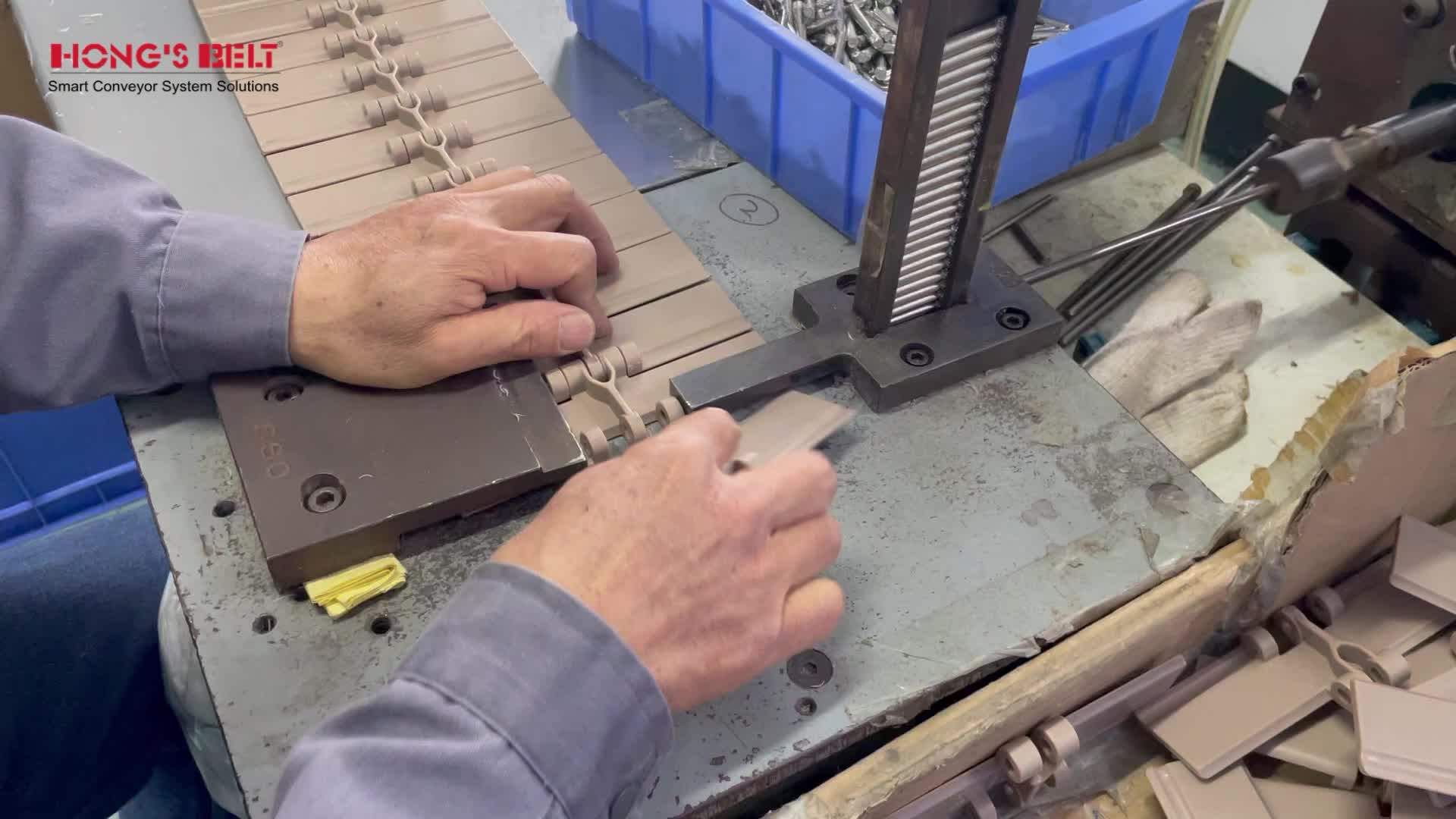 Hongsbelt 820-k600 Plastic Chain Conveyor Belt Plastic Sideflex Flat ...