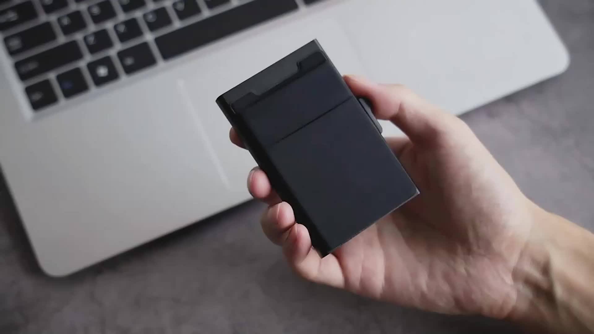 Auto -eject Mini Wallet Men Minimalist Mens Smart Rfid Wallet Card ...