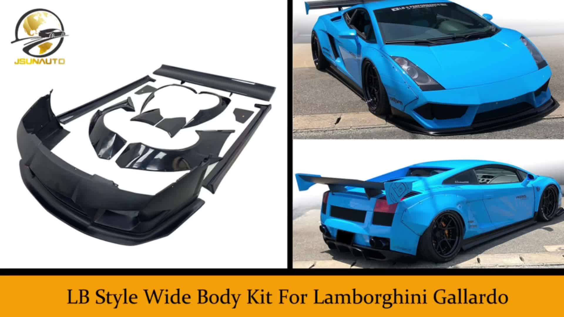 Jsunauto Frp Body Kit For Lambo Gallardo Lb Style Front Bumper Rear ...