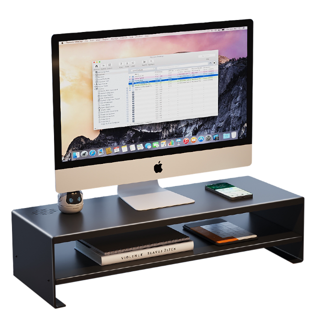 Installation-free desktop computer elevated metal bracket