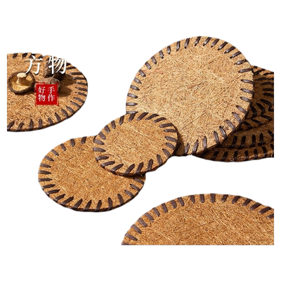 天然椰棕茶垫茶垫加厚鬃毛垫茶道零配壶垫棕毛隔热垫餐垫茶杯托