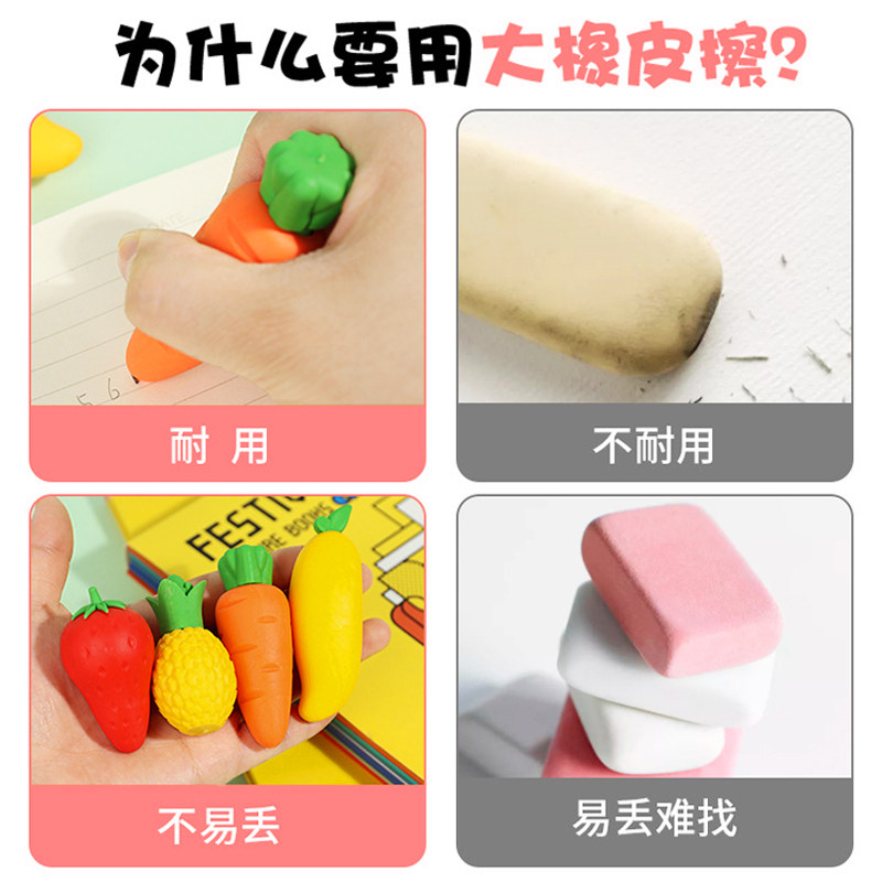 [USD 17.14] Shakey Giant Fruit Rubber Wipe Students Special Creative ...