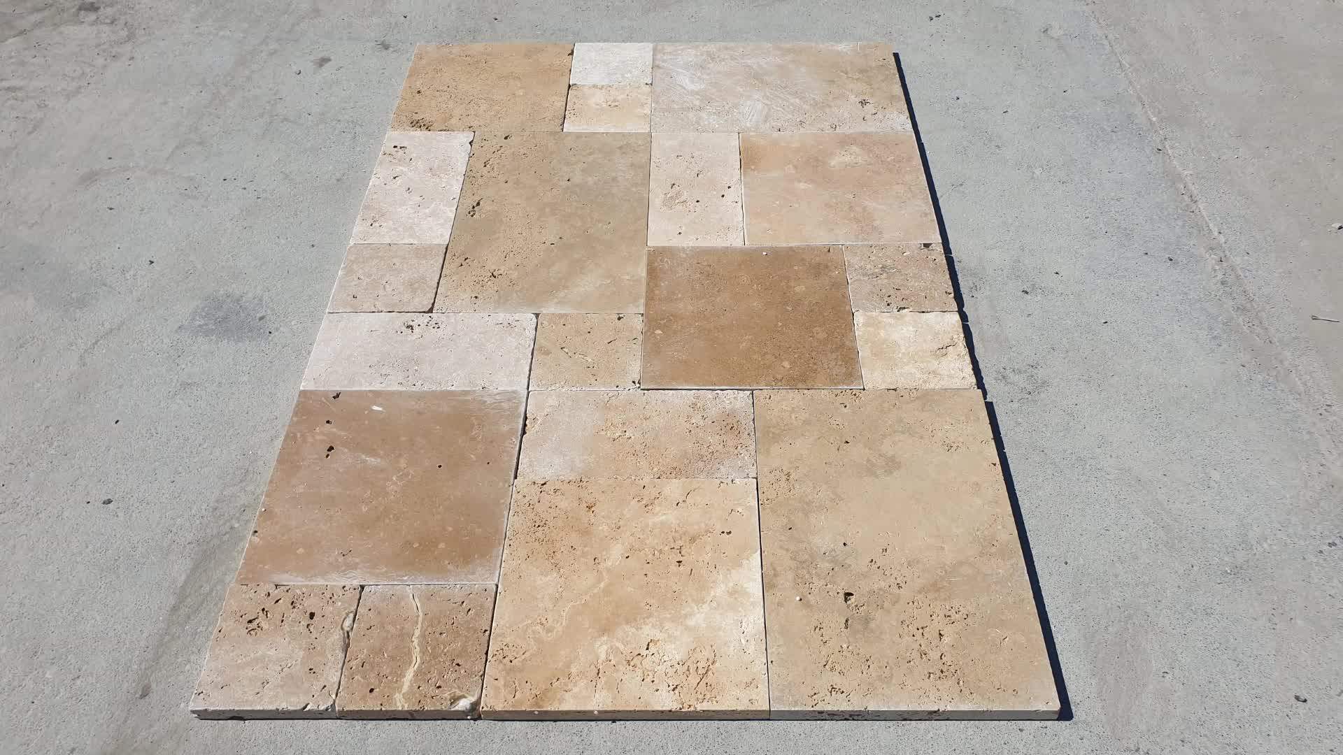 2024 Mix Travertine Pattern Sizes Unfilled&tumbled 3cm Thick Pavers ...