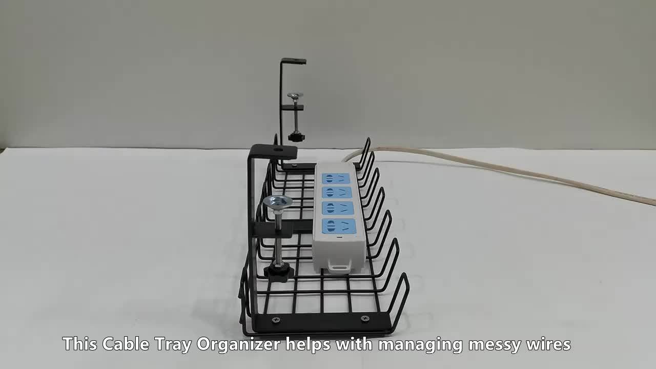 Wire Management Tray Cable Management Rack Desk Cable Tray With Wire ...