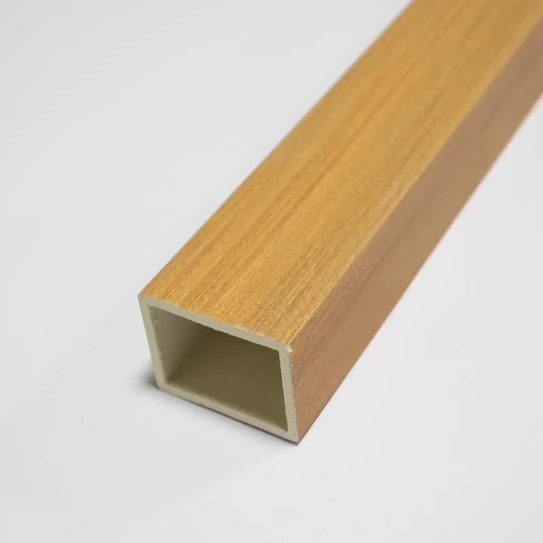 Outdoor Decoration Wpc Timber Tube Pe Wood Plastic Composite Square ...