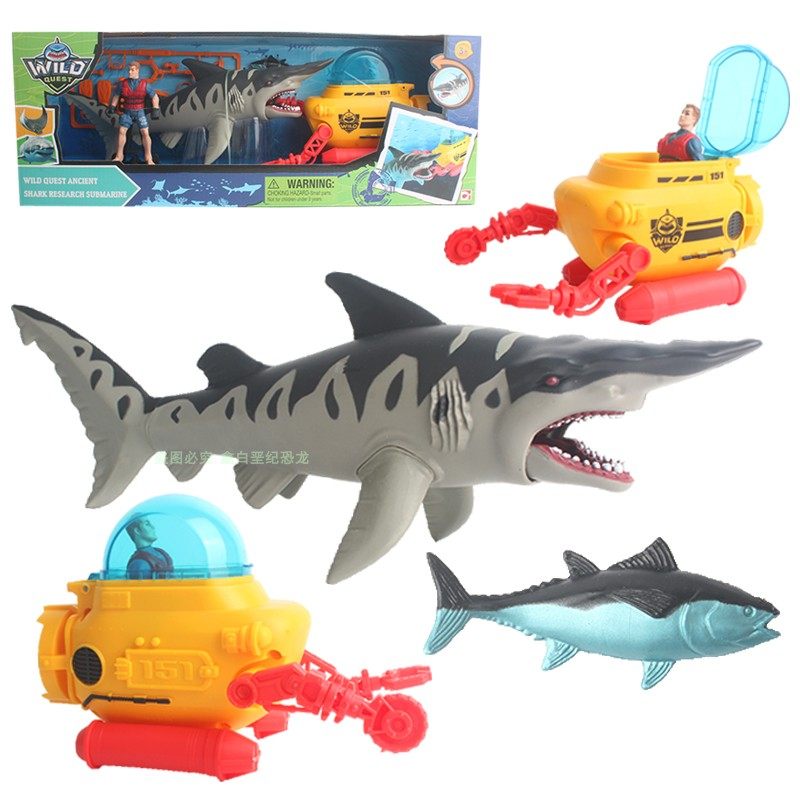 [USD 25.68] Set how beautiful white shark toys deep sea adventure ...