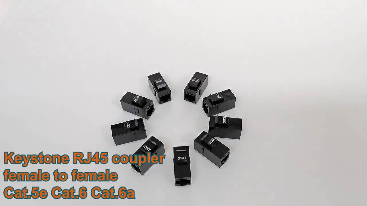 Gcabling 8p8c Cat6a Cat5e Cat6 Utp Ethernet Jacks Rj45 Inline Coupler ...