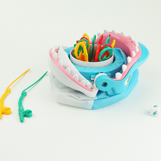 Taiwan Douyin Toy Biting Great White Shark Fishing Tricky Tabletop Game ...